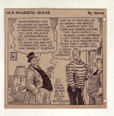 Our Boarding House by Gene Ahern, 26 large daily comic panels Complete ...