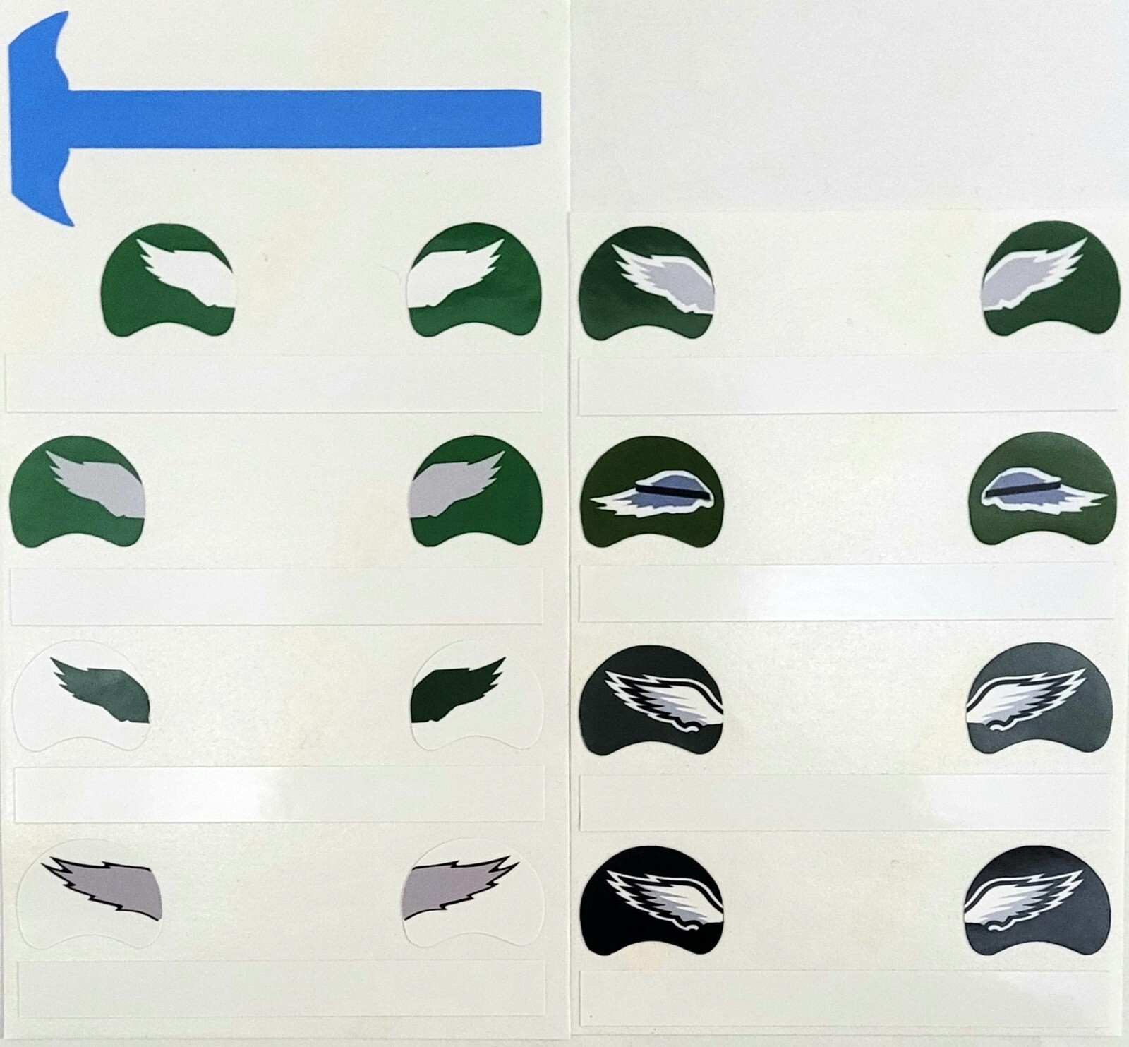 Philadelphia Eagles Helmet Logo Timeline Custom Gumball Decal | eBay