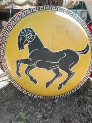 Larp Warrior Metal MEDIEVAL Sheep Archilled Hoplite 22 Inches Shield | eBay