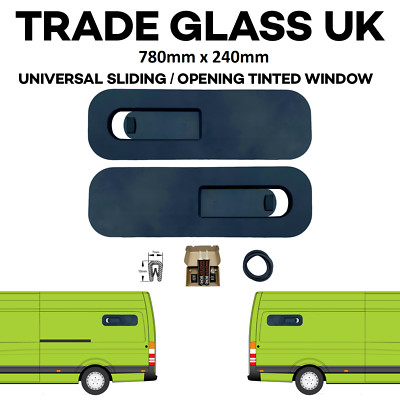 Universal Camper Van Sliding Windows PAIR Window 780 x 240 with FIT KIT ...