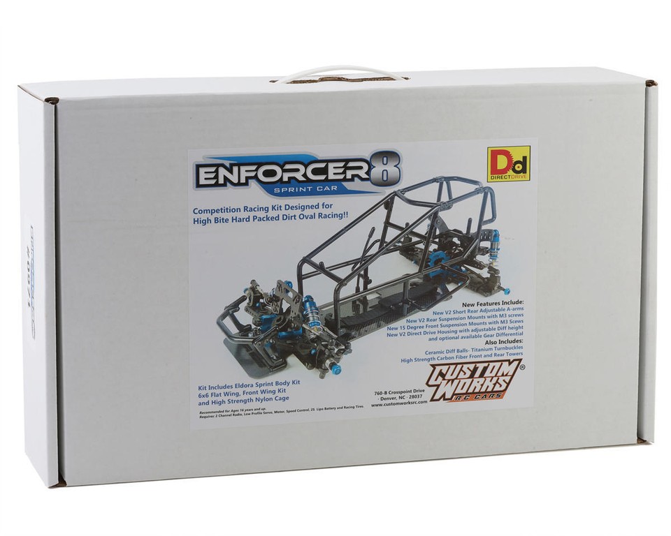 Custom Works Enforcer 8 Direct Drive 1/10th Electric Sprint Car Dirt ...