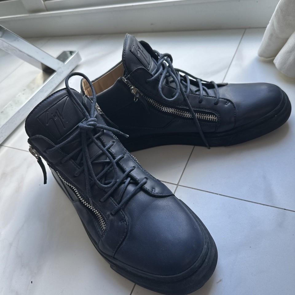 Giuseppe Zanotti Men's Blue Leather Sneakers 44.0 EU 11 US | eBay