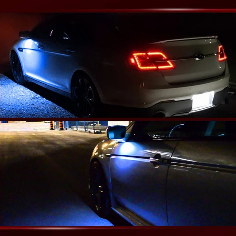 Ice Blue LED Puddle Lights For Ford Taurus Edge Flex F150 Side Mirror ...