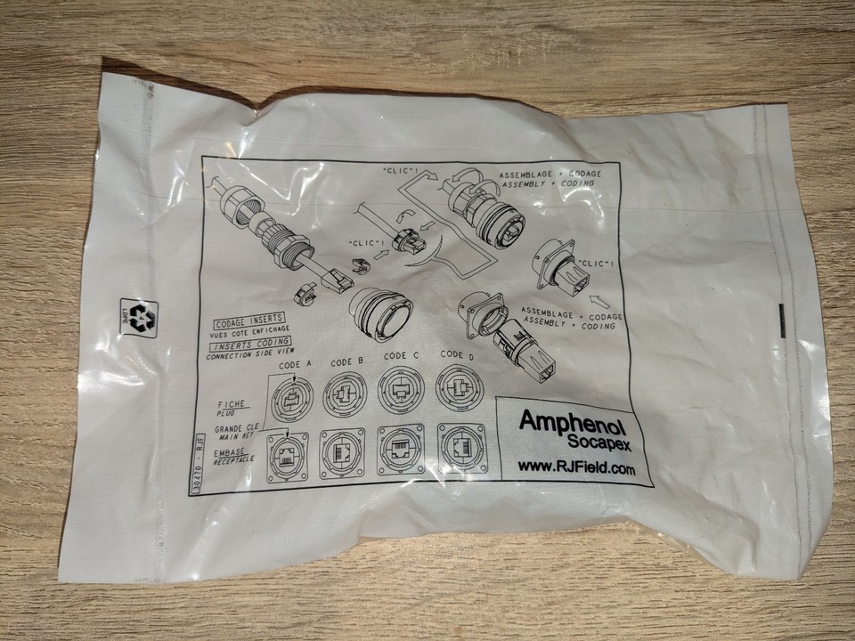 Amphenol RJF6B RJF Connector Harsh Environment Cable Gland RJ45 ...