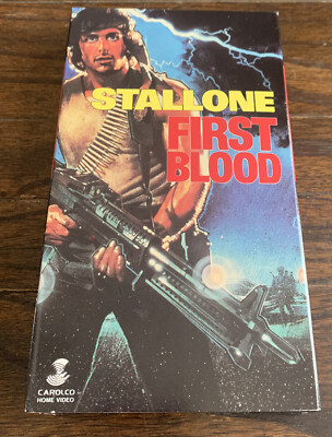 First Blood VHS 1982 Action Drama Sylvester Stallone 1990 Carolco Home ...