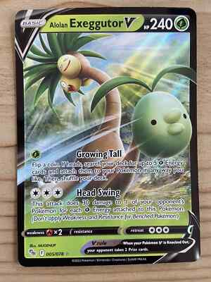 Pokémon TCG Alolan Exeggutor V Pokemon Go 005/078 Holo Ultra Rare | eBay