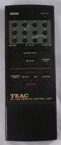 Teac RC-400 Original TV VCR Remote Control Tested | eBay