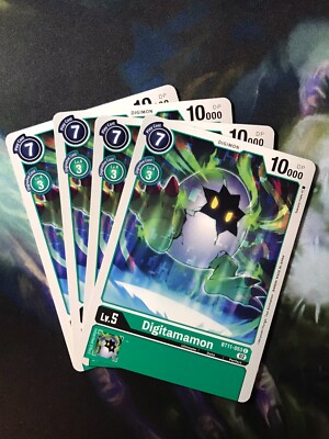 x4 Digitamamon BT11-053 C Playset Digimon TCG Dimensional Phase | eBay
