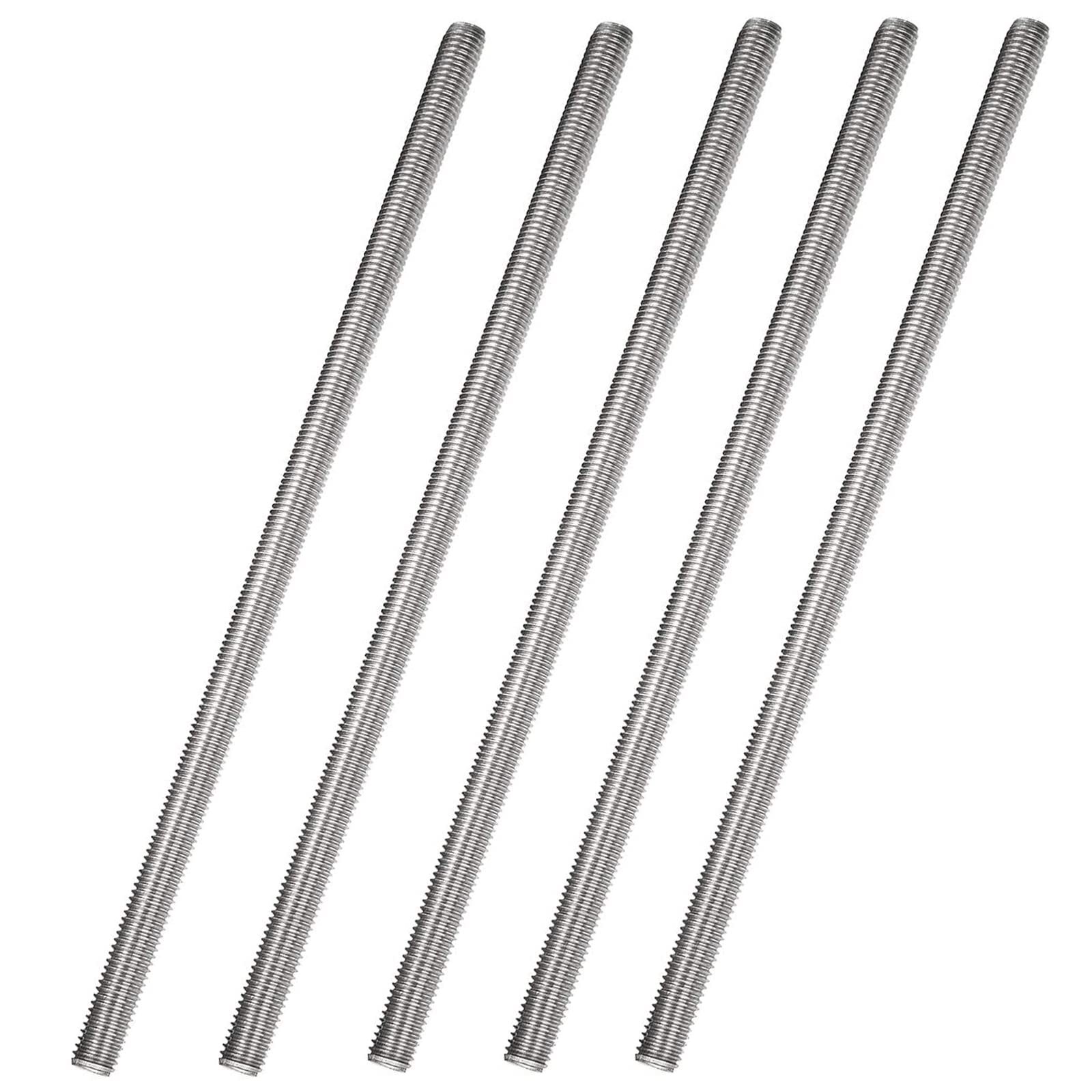 5Pack M8-1.25mm 304 Stainless Steel Fully All Threaded Rod Studs 250MM ...