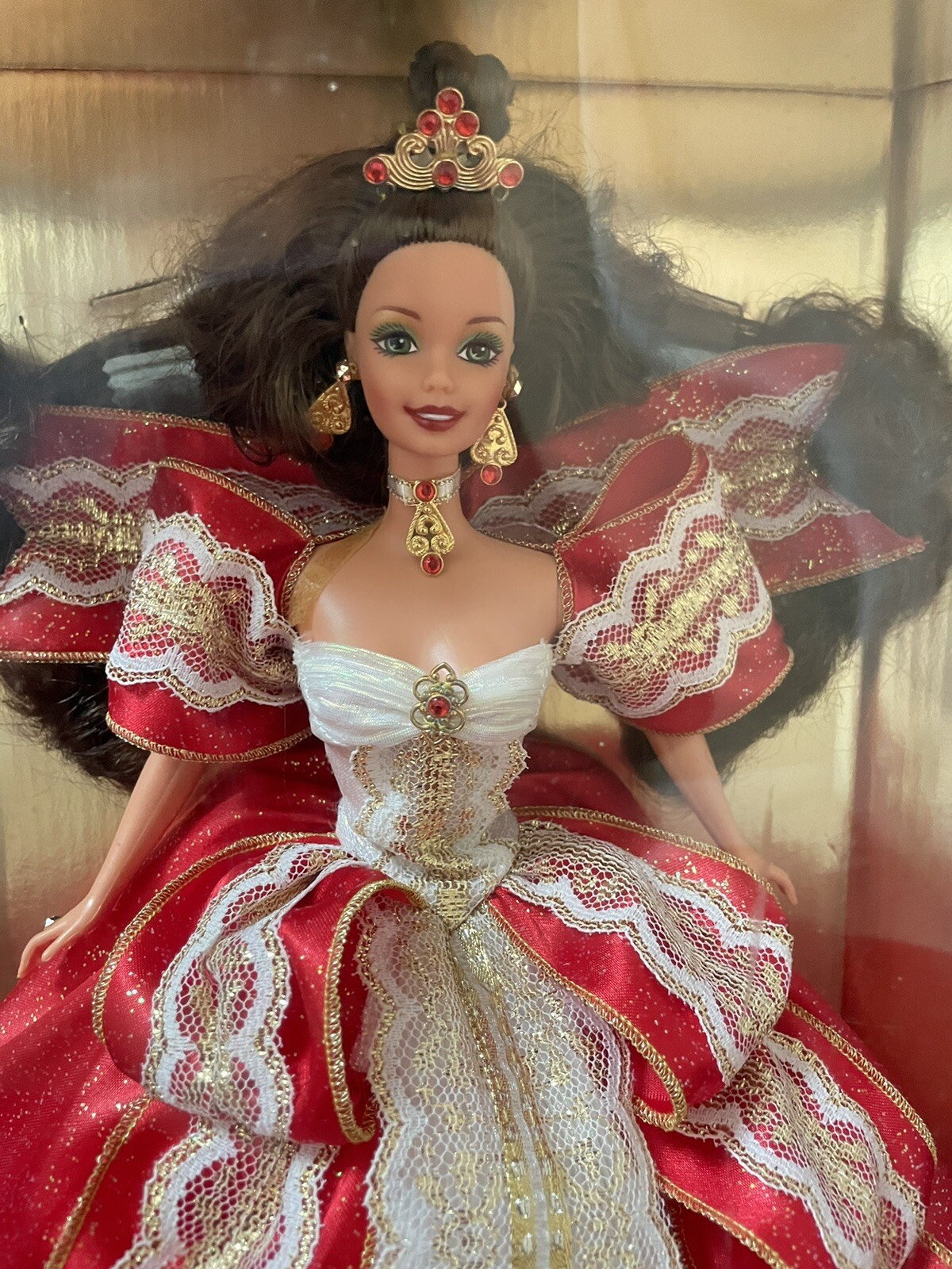 Extremely Rare Barbie Doll 1997 Happy Holidays, Eye color misprinted on ...
