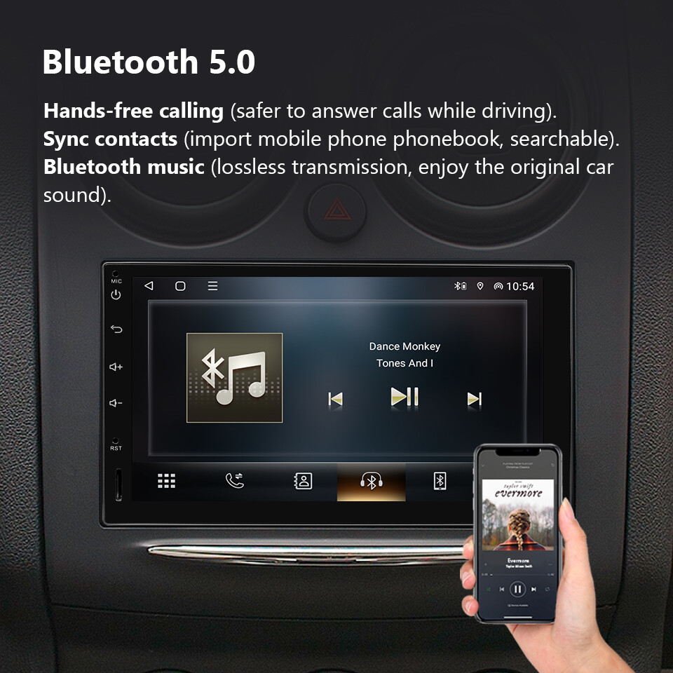 CAM+DVR+OBD+Q04SE Double 2Din Car Stereo Carplay Android 10 8-Core 7 ...