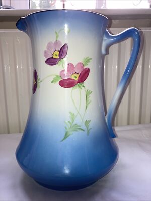 Antique Falcon Ware Pitcher Ruby With Flower Patern,vase Etc | eBay UK
