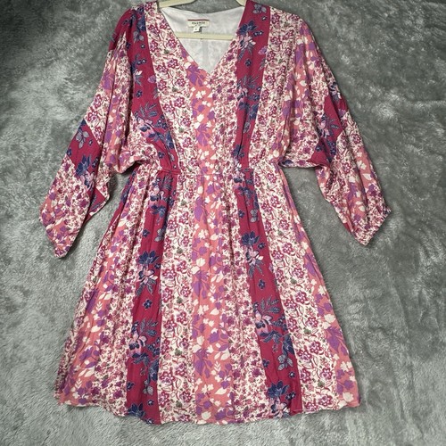 ANDREE BY UNIT Dress Womens Small Pink Floral Cottage Prairie Flowy ...