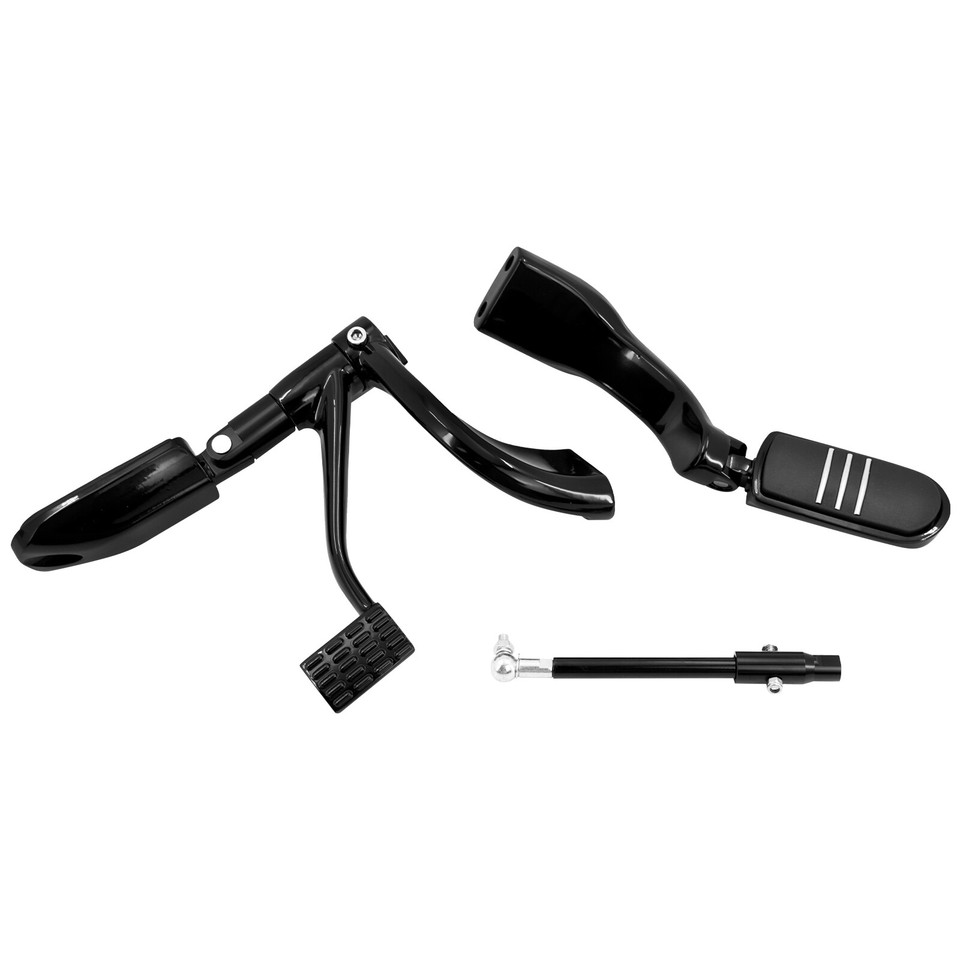 Black Mid Controls Kit Foot Peg Lever For Harley Sportster XL 883 1200 ...