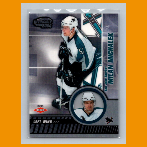 Milan Michalek Rookie #123 2003 Pacific Invincible Retail San Jose ...