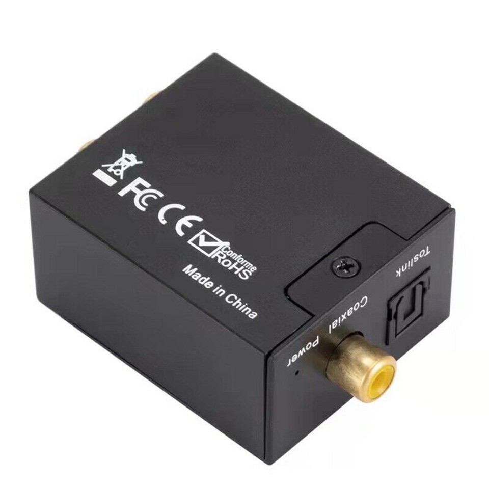 Optical Coaxial Toslink Digital to Analog RCA L/R Audio Converter Lot ...