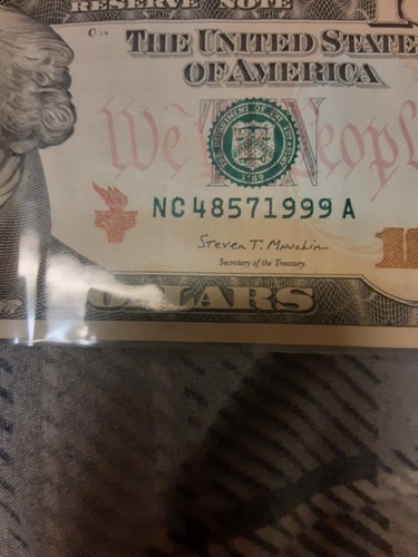 2017A $10 Dollar Bill Over Inked Heavy Inking Ink Smear on all Serial ...