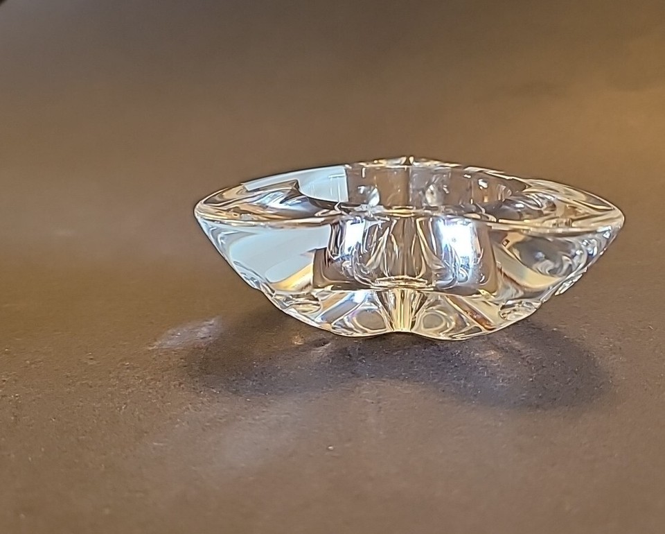 Cashs Irish Crystal Heart Votive Candle Holder with Sticker and Etched ...