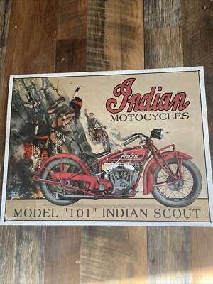 Vintage Tin Metal Sign ~ Indian Motorcycles | eBay