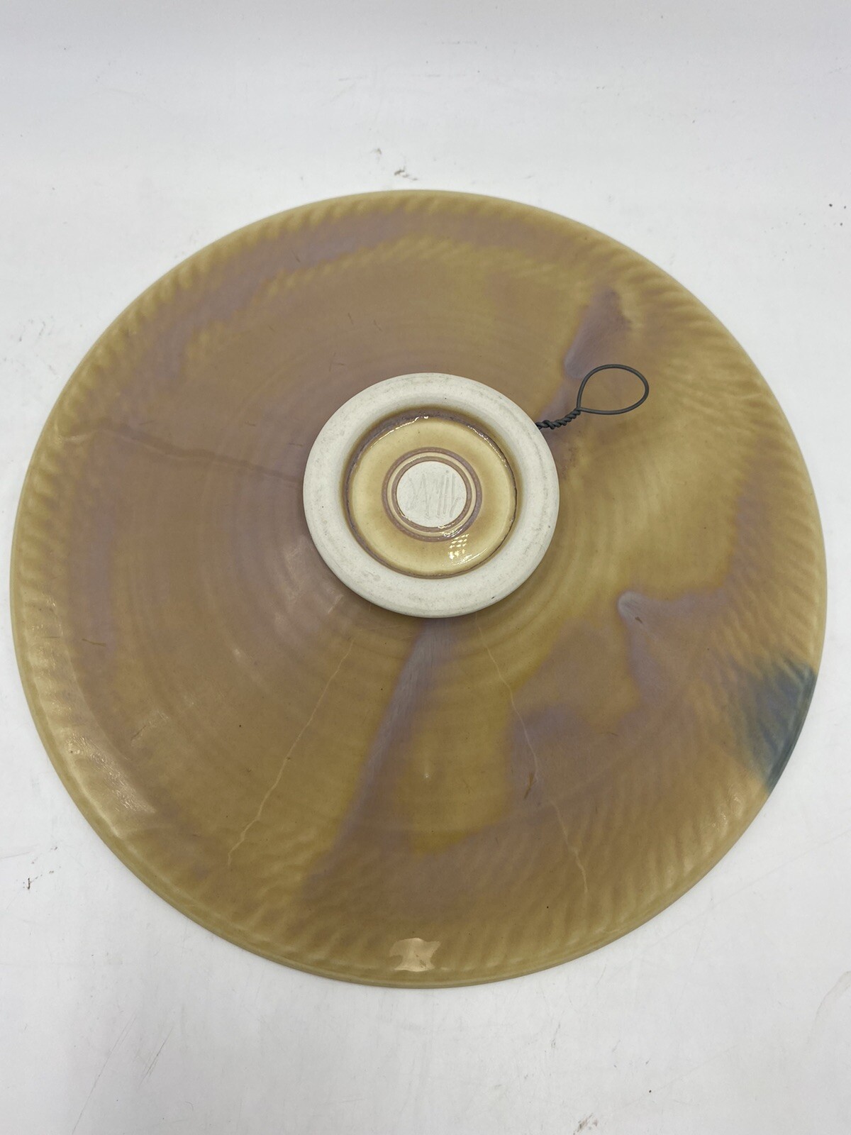 Jamil Scherief Crystalline Glaze Wall Hanging Bowl 11” Orcas Island Art ...