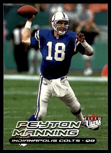 2000 Fleer Ultra Football Card Peyton Manning Indianapolis Colts #150 ...