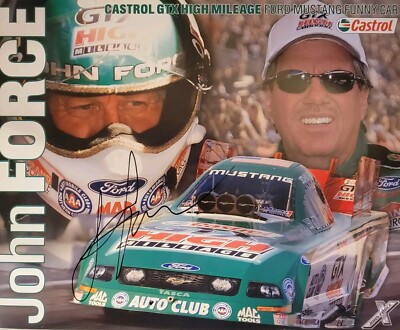 2007 Signed John Force Funny Car Handout 8 x 10 John Force Racing ...