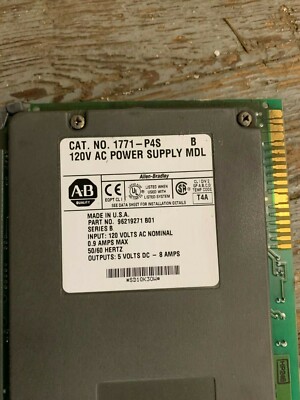 ALLEN BRADLEY 1771-P4S B AC POWER SUPPLY MODULE SER B 120V | eBay