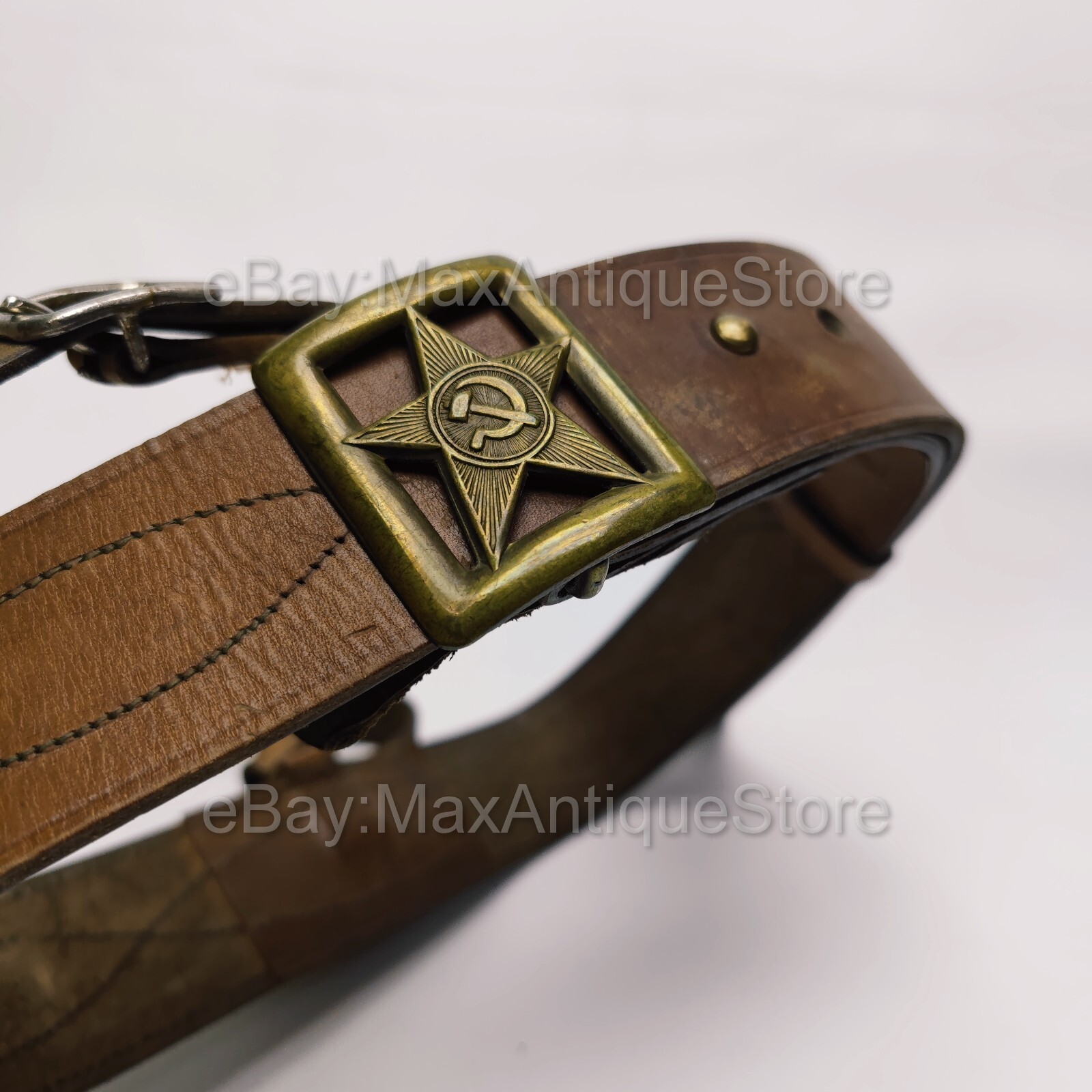 WW2 officer belt RKKA M35 type 1935 Red Army Soviet USSR with shoulder ...