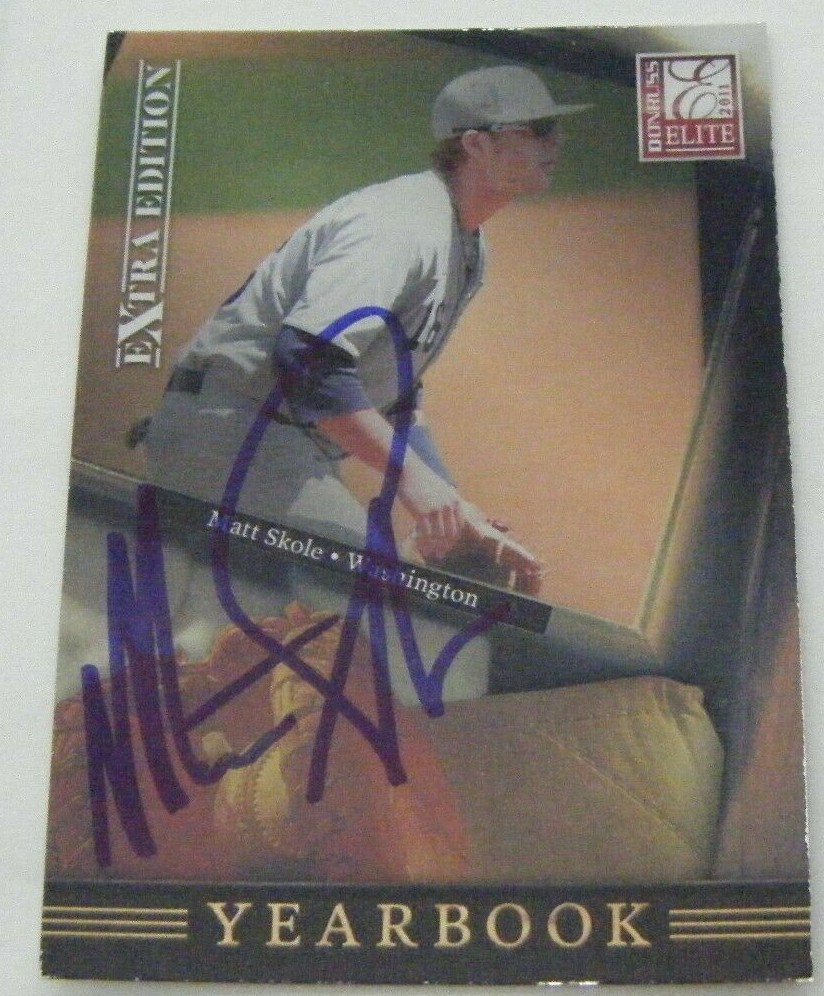 MATT SKOLE signed WHITE SOX 2011 Donruss Elite Yearbook card AUTO ...