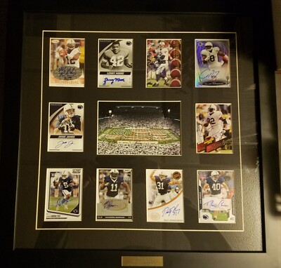 Penn State Autographed Trading Card Framed Display with TEN AUTOS ...