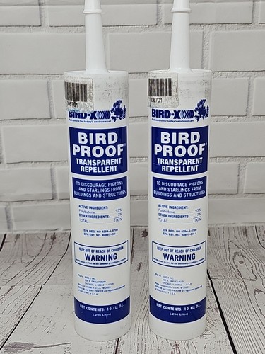 2 New Bird-X Bird Proof Gel Repellent Transparent Deterrent NonToxic ...