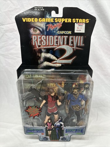 Resident Evil 2 Claire Redfield & Zombie Cop Action Figures! Toy Biz | eBay
