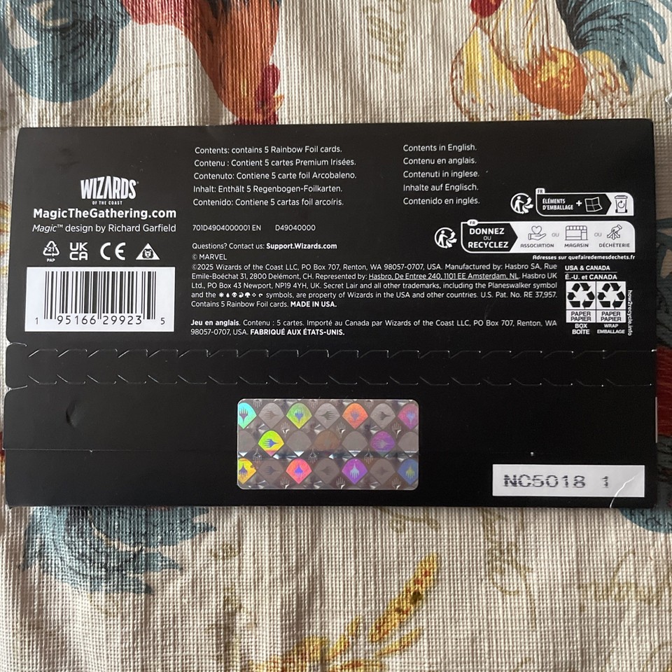 Magic: The Gathering Secret Lair X Marvel’s Deadpool Rainbow Foil ...