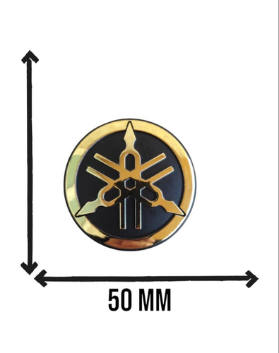 KIT 2 STICKERS 3M RELIEF 3D FORKS 50mm TMAX XMAX SMAX NMAX GOLD EMBLEM ...