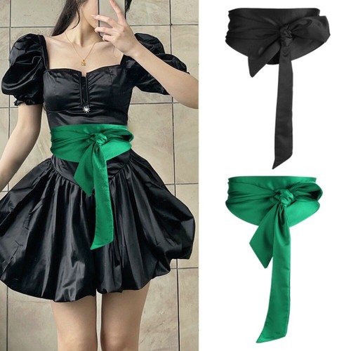 Silk Ribbon Waist Belts Pure Color Waist Band New Dress Belts Women | eBay