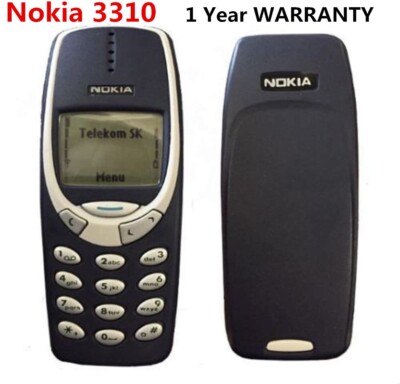 Original Nokia 3310 Blue 2G GSM 900/1800 Unlocked Classic Phone 1 Year ...