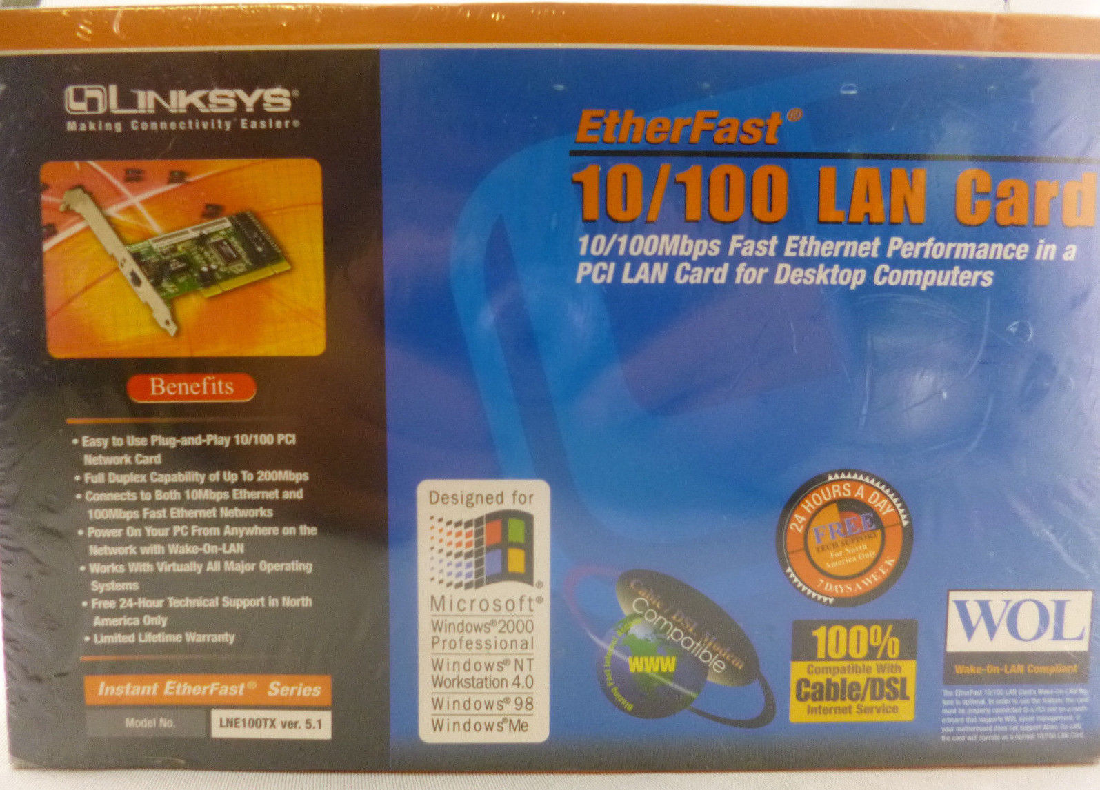 Windows XP LINKSYS LNE100TX broadband EtherFast 10/100 internal network ...