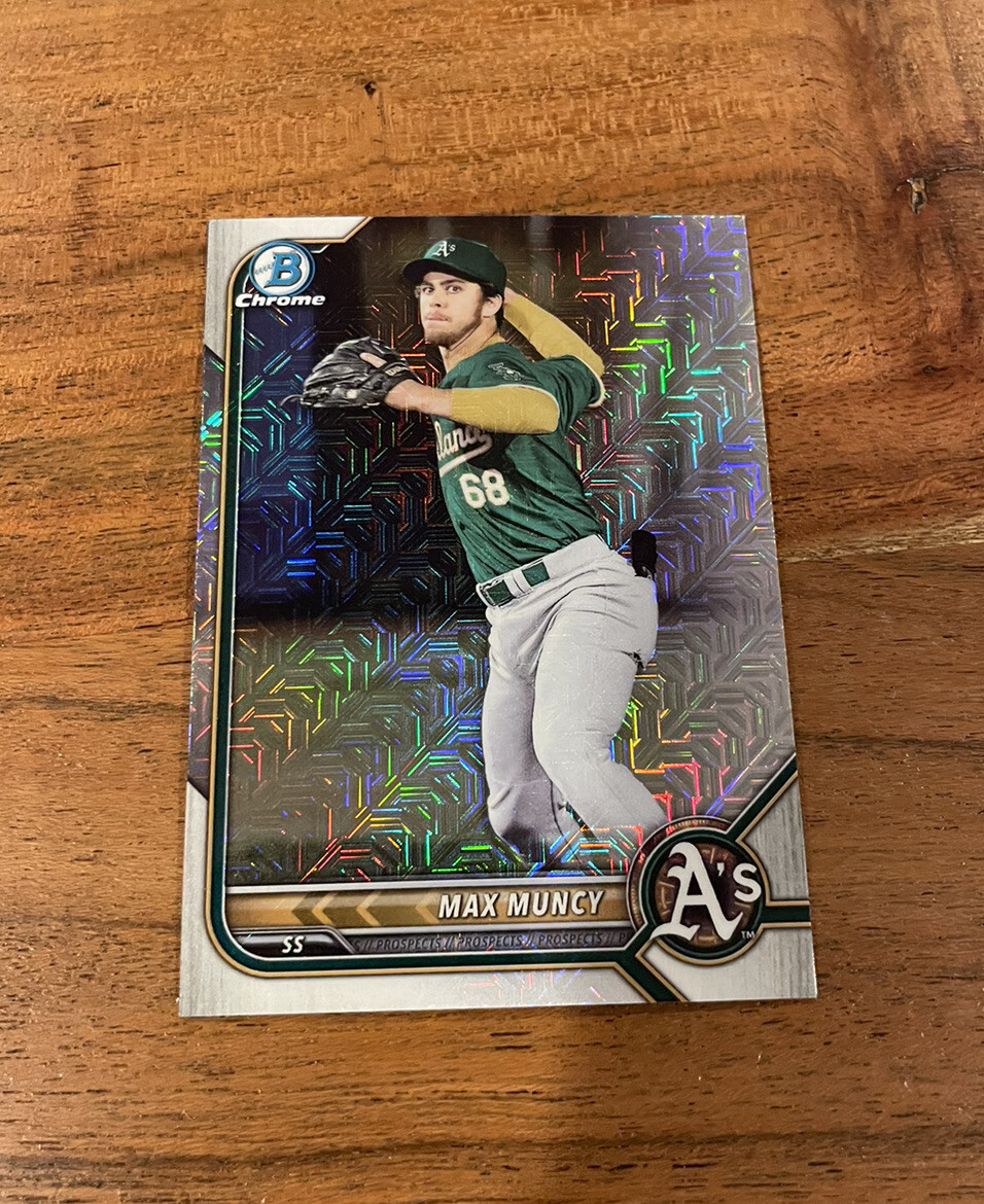 Max Muncy 2022 Bowman Chrome Mega Mojo Refractor Rookie NRMT+ Oakland ...