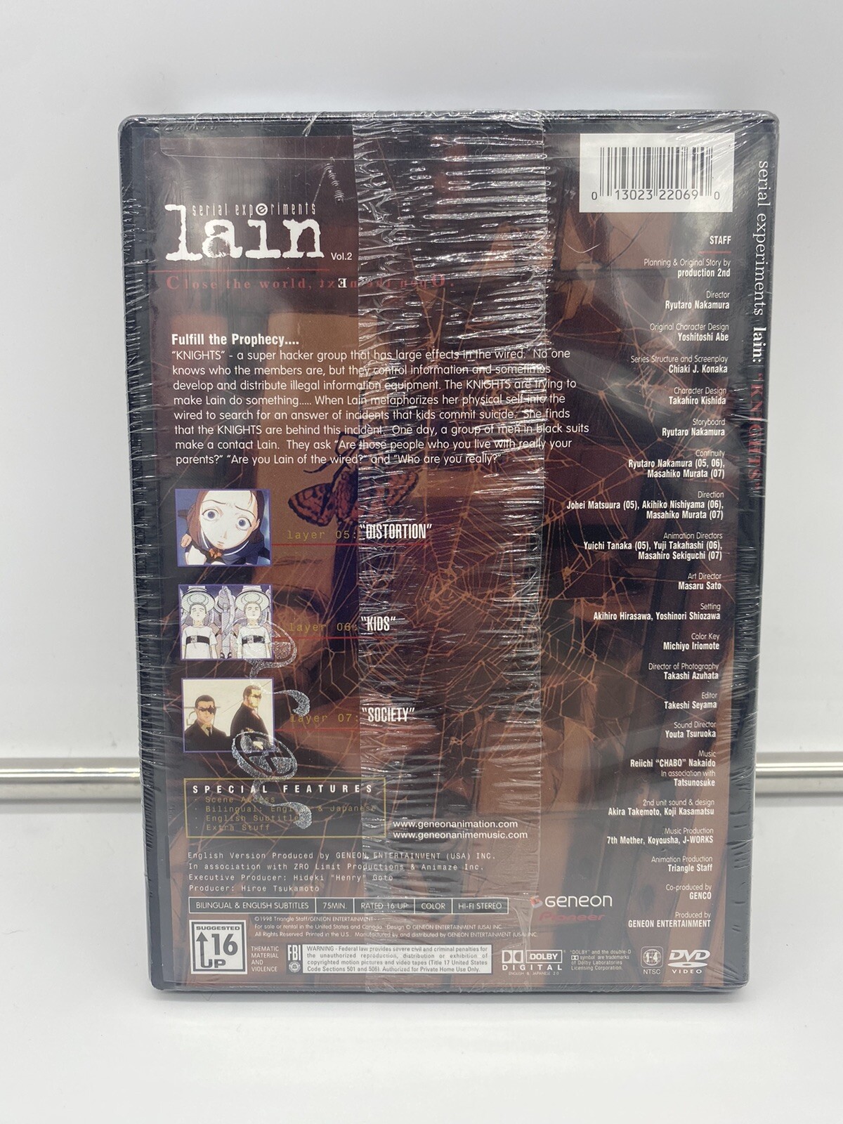 Lain Vol. 2 - Knights (DVD, 2004, Geneon Signature Series) for sale ...