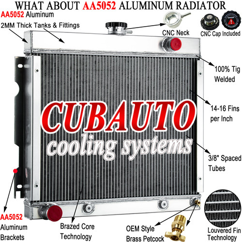 3 Row Aluminum Radiator For 70-72 Dodge Dart Plymouth Duster Valiant ...