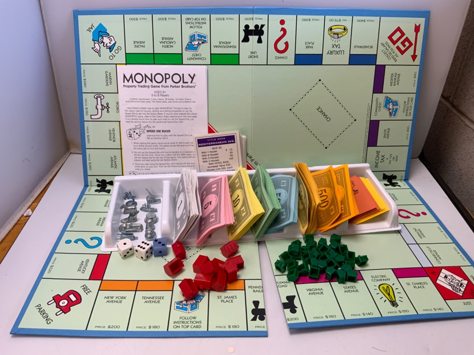 Monopoly Play Faster Speed Dice 2007 Parker Brothers Board Game Own ...