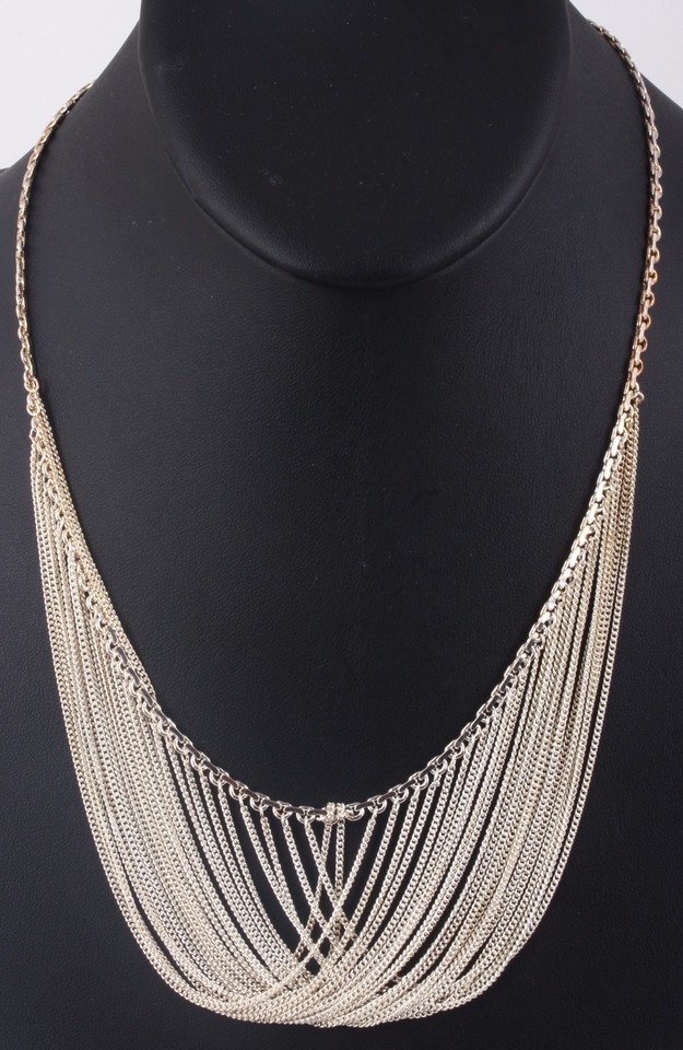 STERLING SILVER STATEMENT BIB NECKLACE FINE 925 6193 | eBay