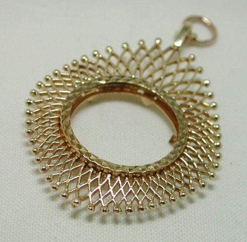 Large 9ct Gold Sovereign Coin Pendant Mount 22176 | eBay UK