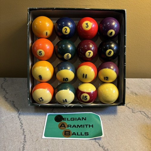 Vintage Aramith Belgian Billiard Pool Balls 2 1/4" Made in Belgium ...