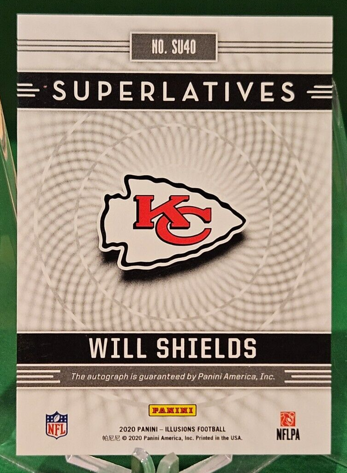2020 Illusions Superlatives WILL SHIELDS #SU40 HOF Auto Chiefs | eBay