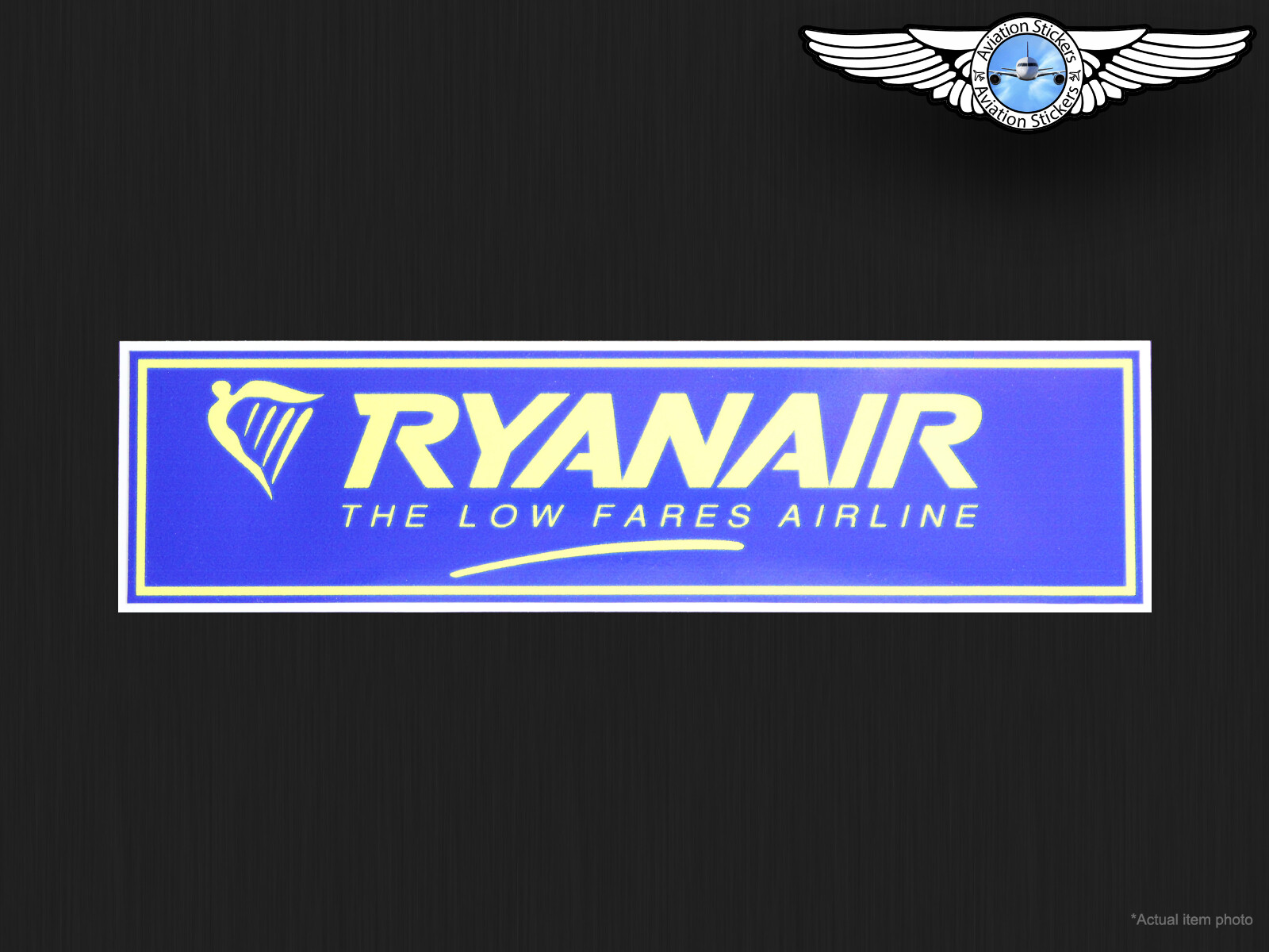 RYANAIR RYAN AIR RECTANGULAR LOGO STICKER / DECAL | eBay UK