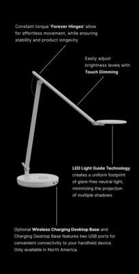 Wireless Charger desk lamp Black humanscale | eBay