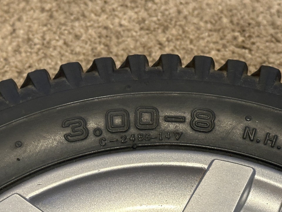14"x3" (3.00-8) Flat Free Drive Wheel Assembly for the Quantum Edge HD ...