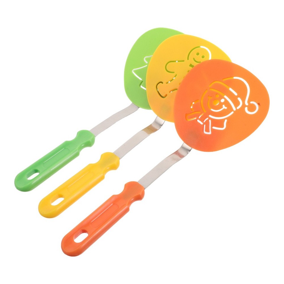 3pcs Christmas Spatula Turner: Xmas Pancake Flipper With Handle Heat ...