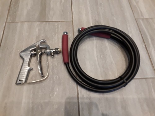 Spray Adhesive Gun & Hose Kit 3.5m 12ft Canister Web Glue Contact 17kg ...